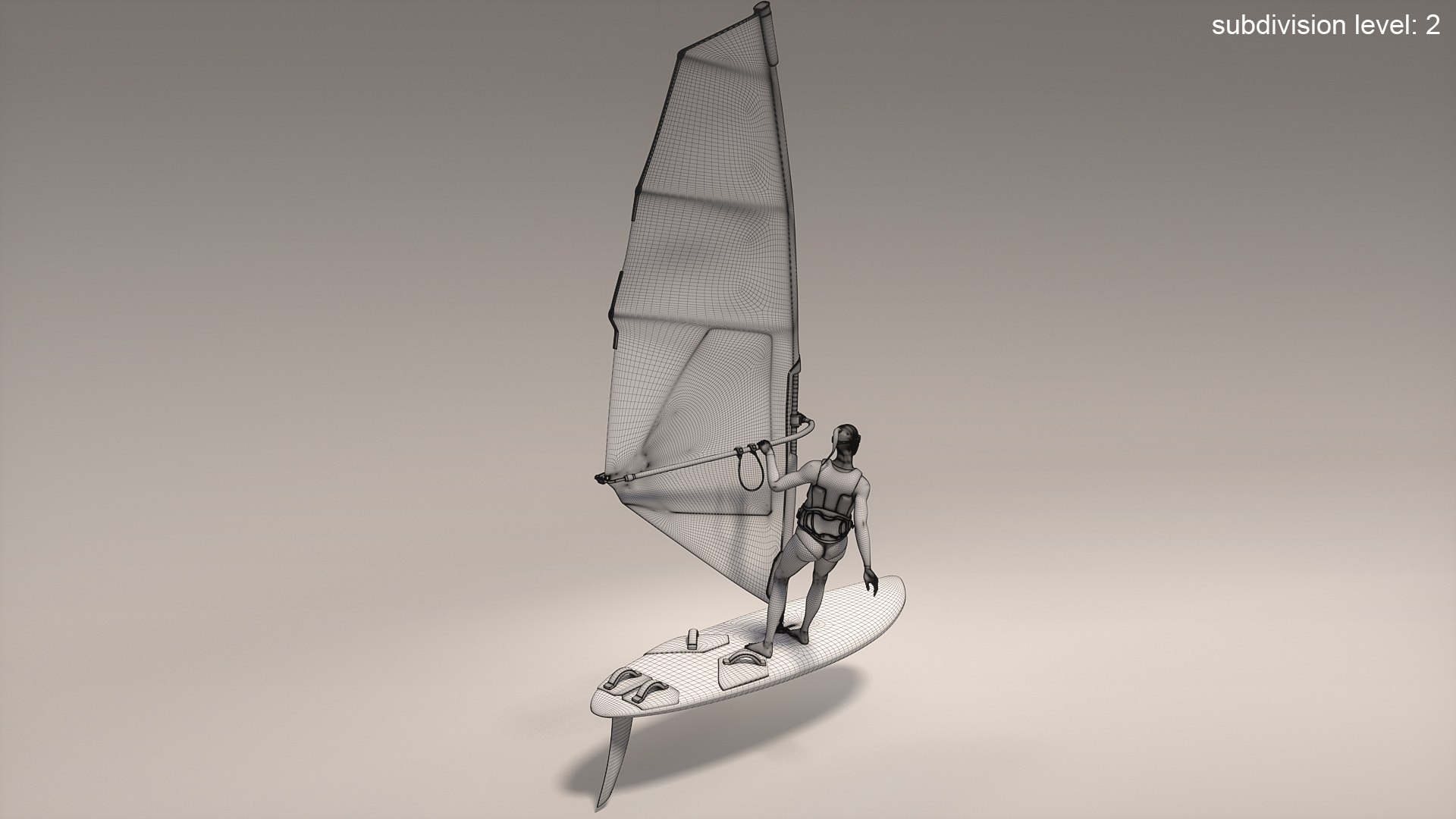 Female Windsurf Animated HQ Model - TurboSquid 2085587
