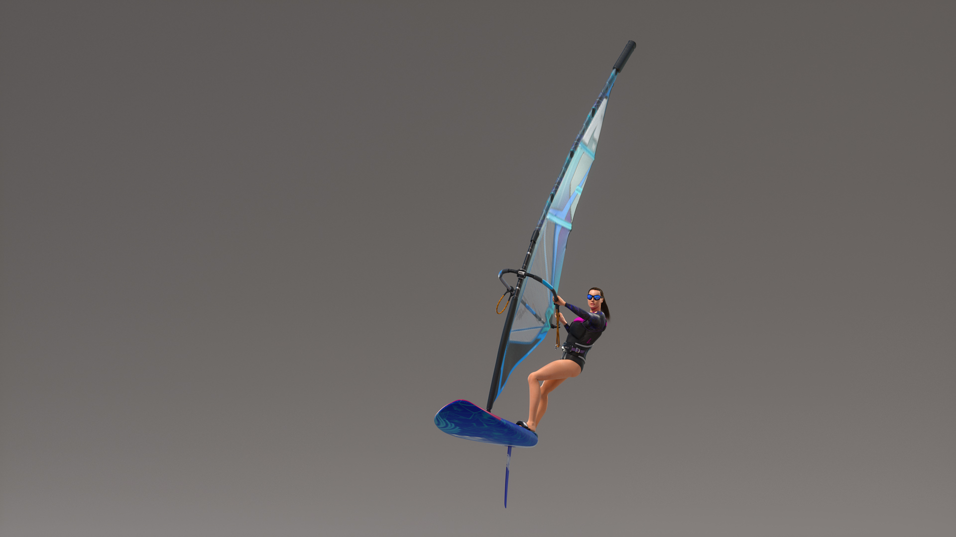 Female Windsurf Animated HQ model - TurboSquid 2085587