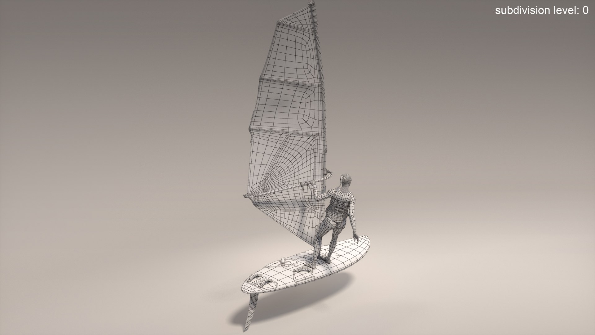 Female Windsurf Animated HQ Model - TurboSquid 2085587