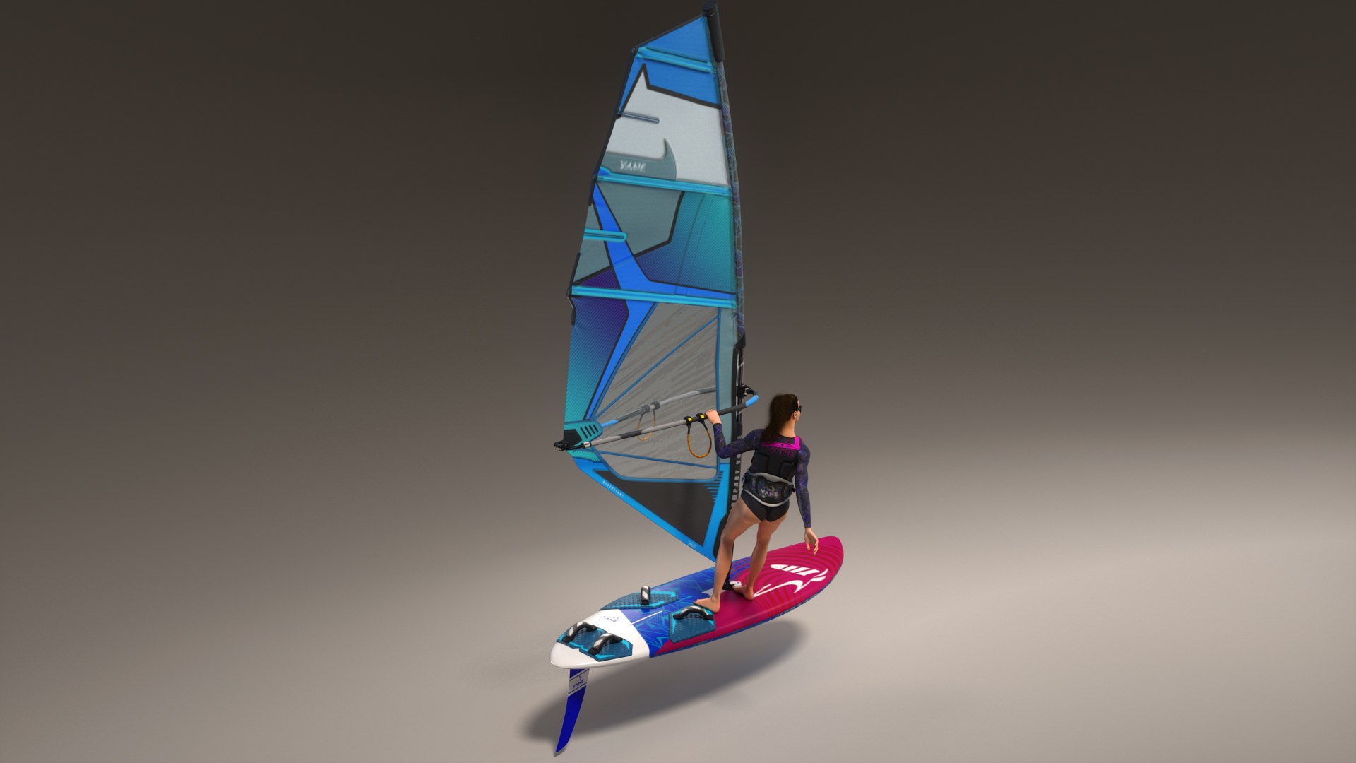 Female Windsurf Animated HQ Model - TurboSquid 2085587