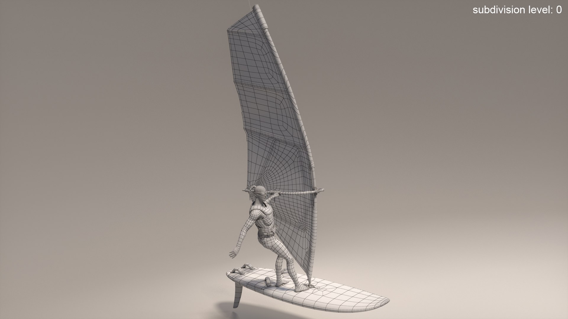 Female Windsurf Animated HQ Model - TurboSquid 2085587