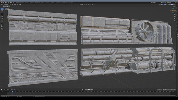Sci-Fi Architecture Panels Pack vol 03 3D 모델 - TurboSquid 1960946