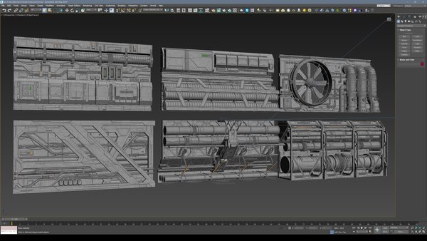 Sci-Fi Architecture Panels Pack vol 03 3D 모델 - TurboSquid 1960946