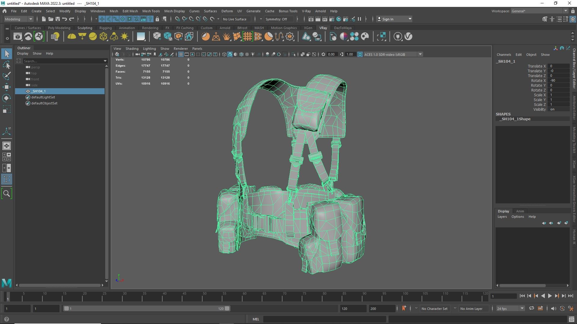 3D Realistic Camo Chest Armor - 3D Model For Games Model - TurboSquid ...
