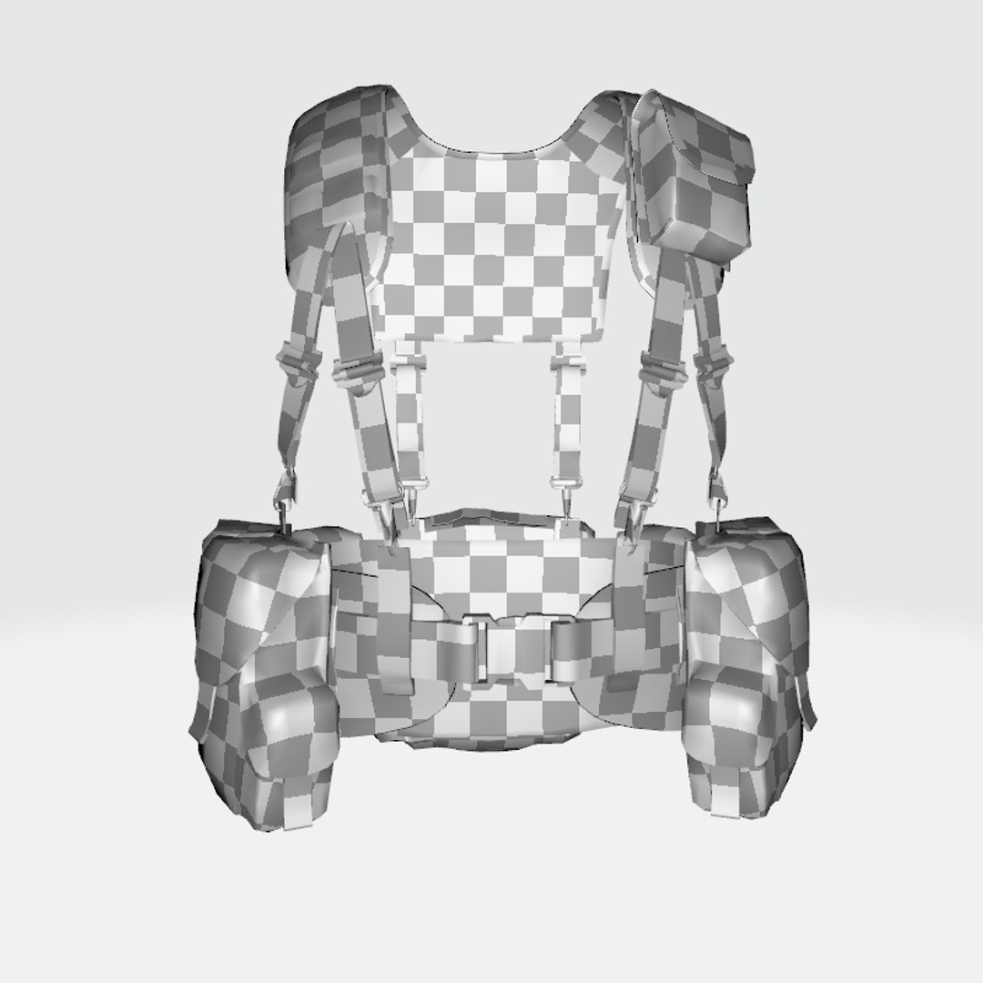3D Realistic Camo Chest Armor - 3D Model For Games Model - TurboSquid ...