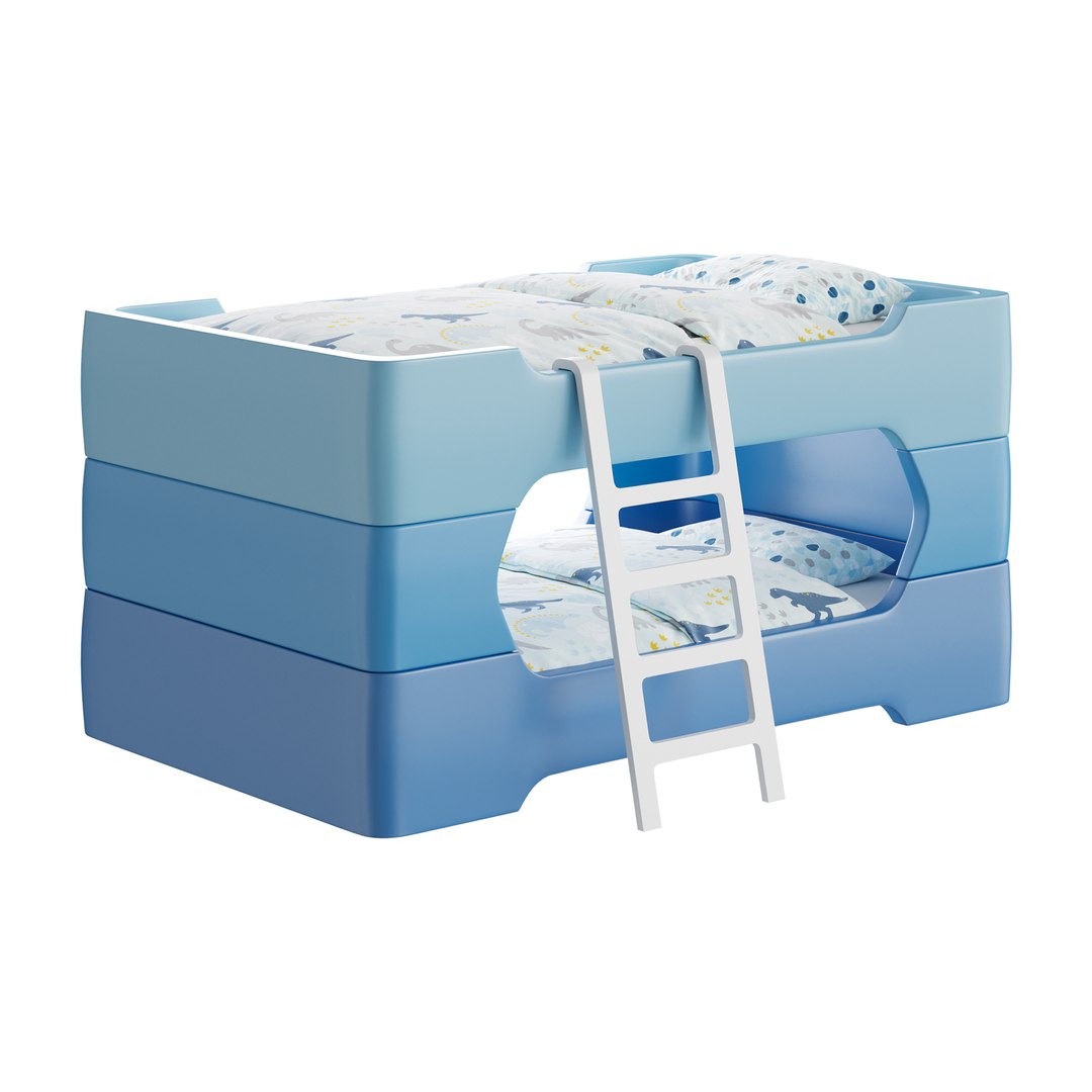 3D Model Bunky Bunk Bed - TurboSquid 2190241
