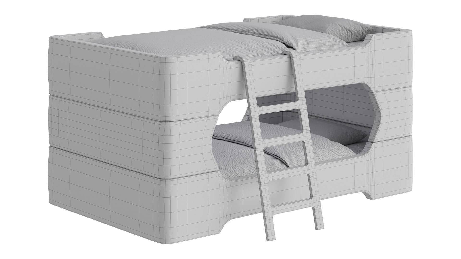 3D Model Bunky Bunk Bed - TurboSquid 2190241