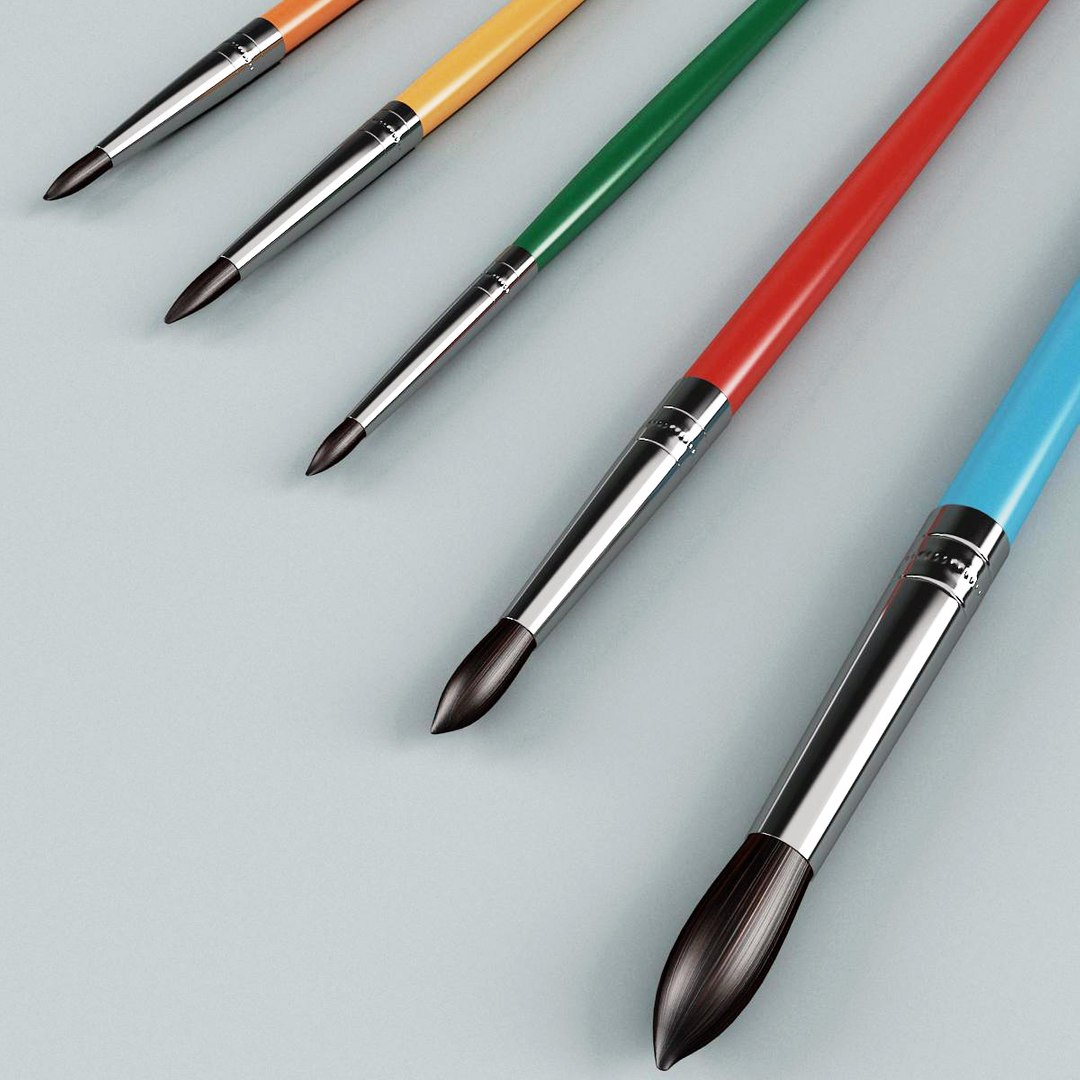 Artist Painting Brushes V3 3d C4d