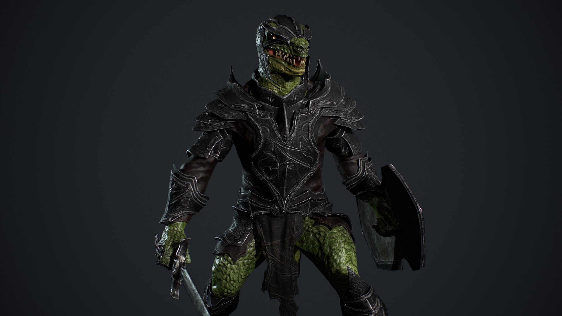Lizardman Knight 3D Model - TurboSquid 2192265