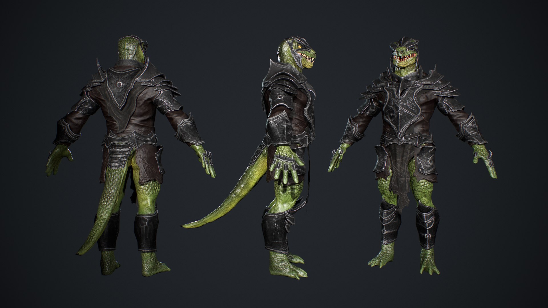 Lizardman Knight 3D Model - TurboSquid 2192265