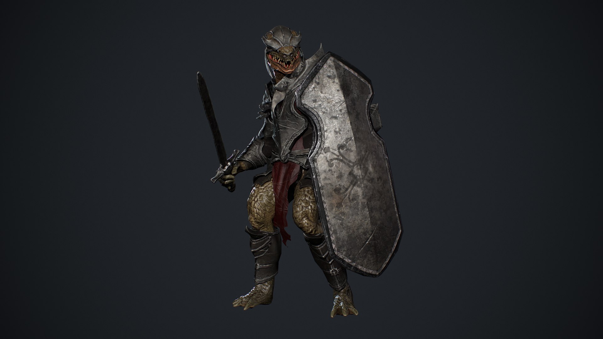 Lizardman Knight 3D Model - TurboSquid 2192265