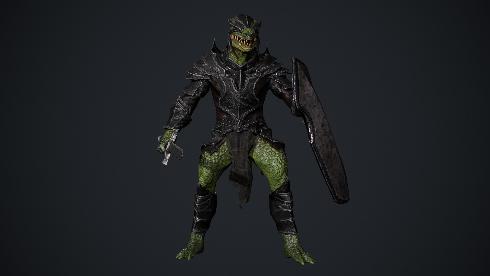 Lizardman Knight 3D Model - TurboSquid 2192265