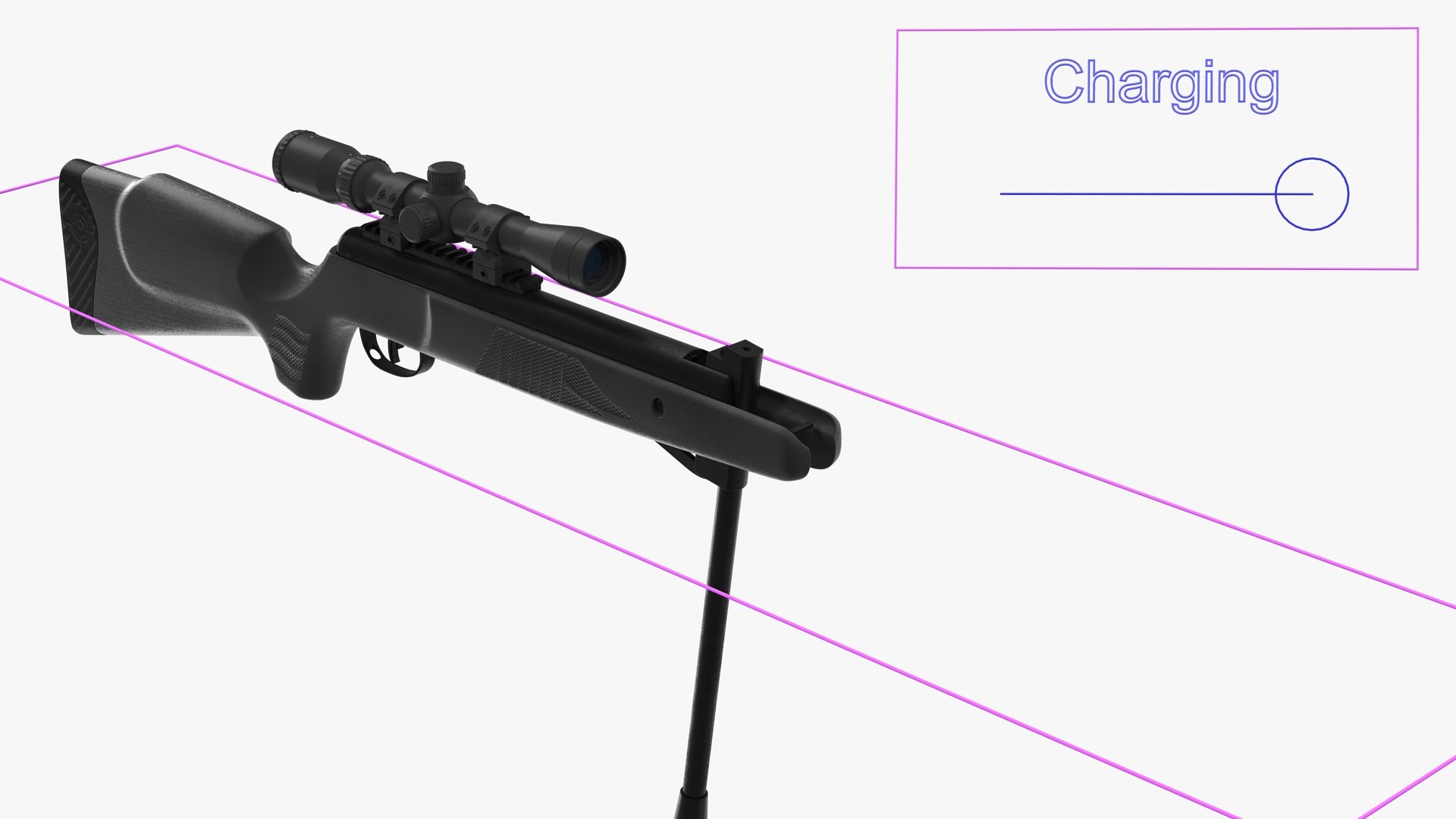 3D Break Barrel Air Rifle Scope - TurboSquid 1439010