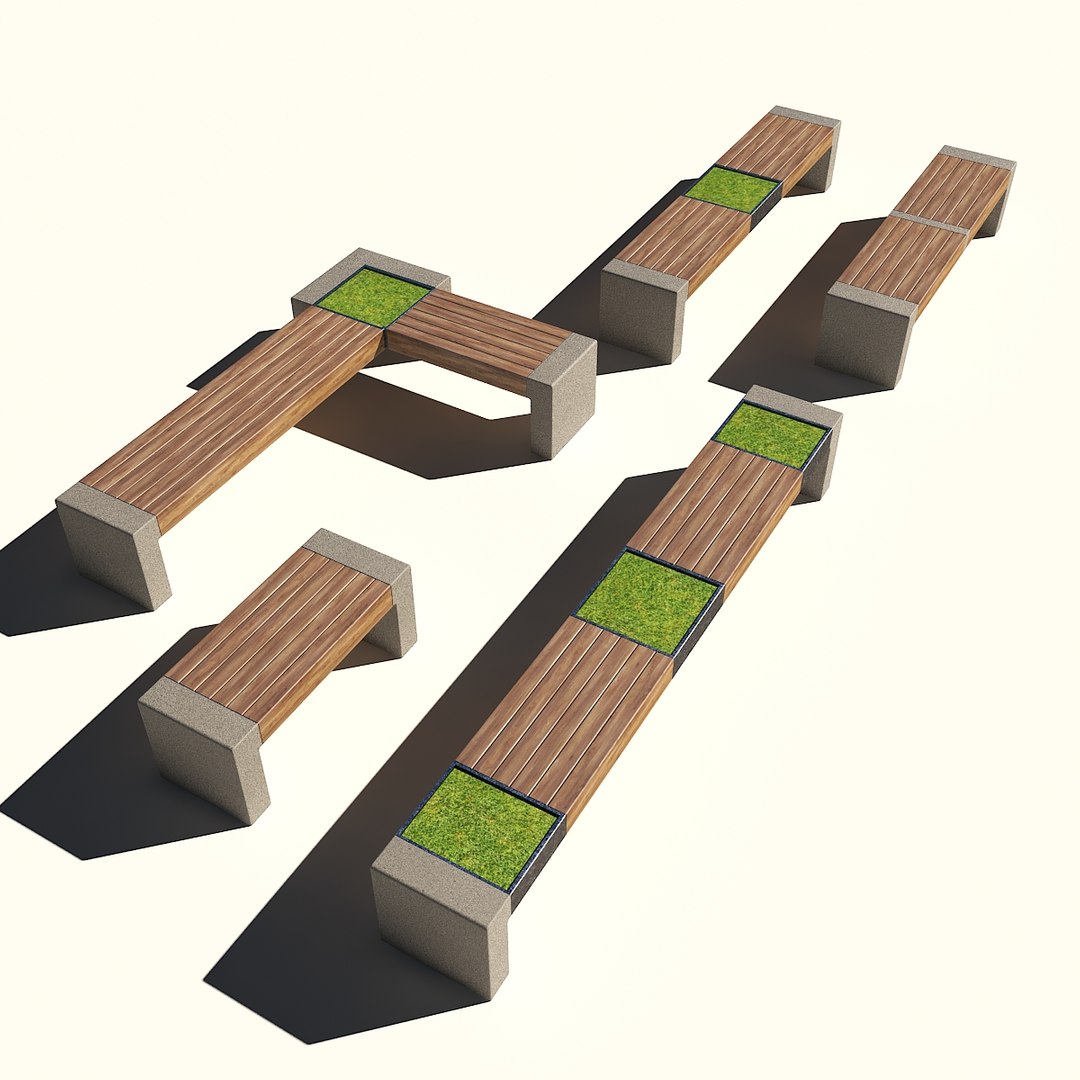 3D Model Bench Modern - TurboSquid 1597147