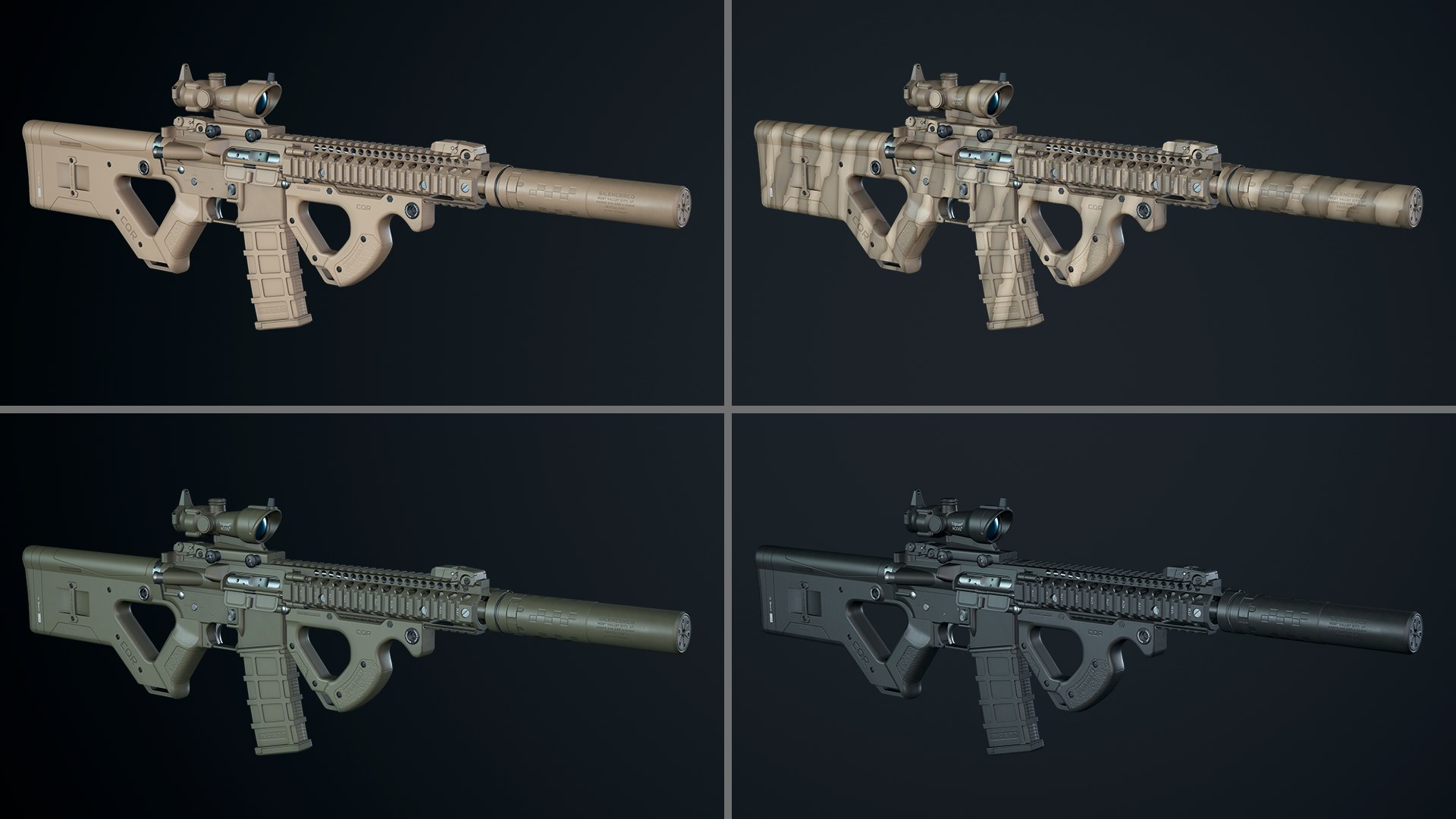 3D M4A1 Custom Modular Bundle 01 - TurboSquid 1874569