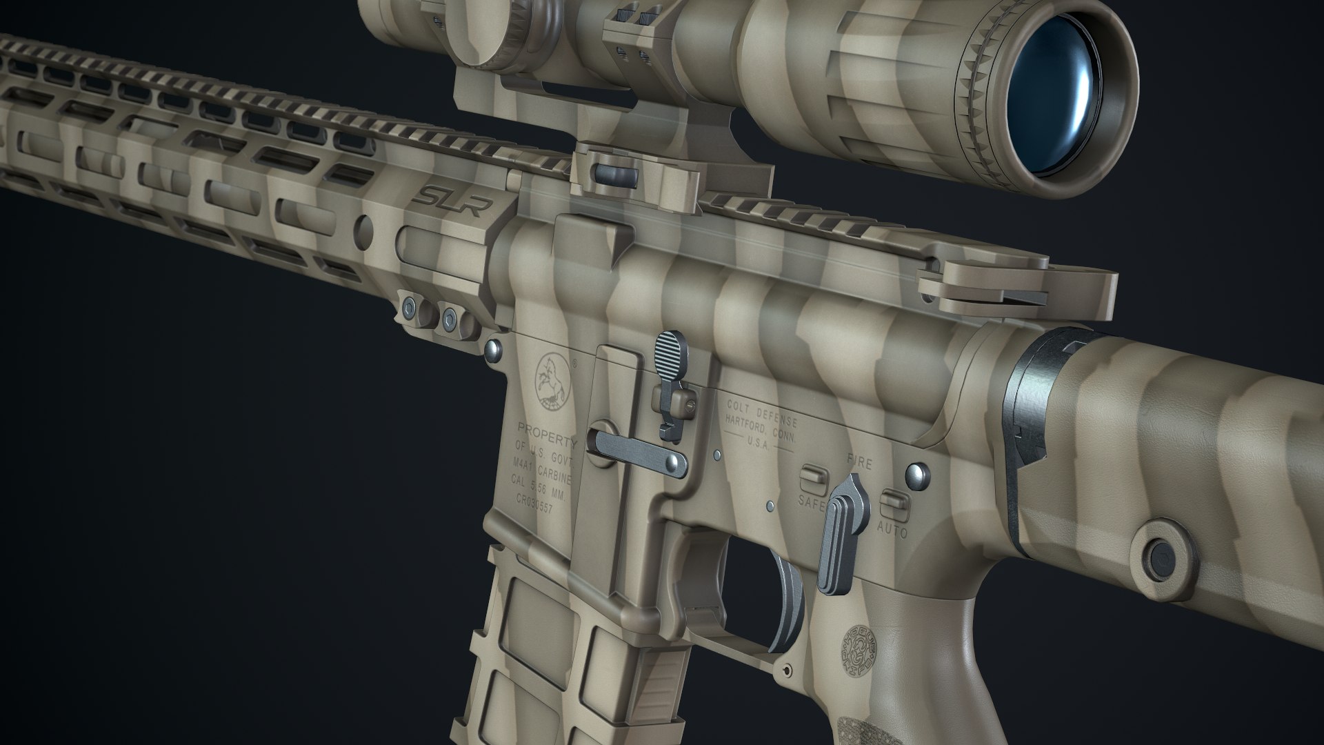 3D M4A1 Custom Modular Bundle 01 - TurboSquid 1874569