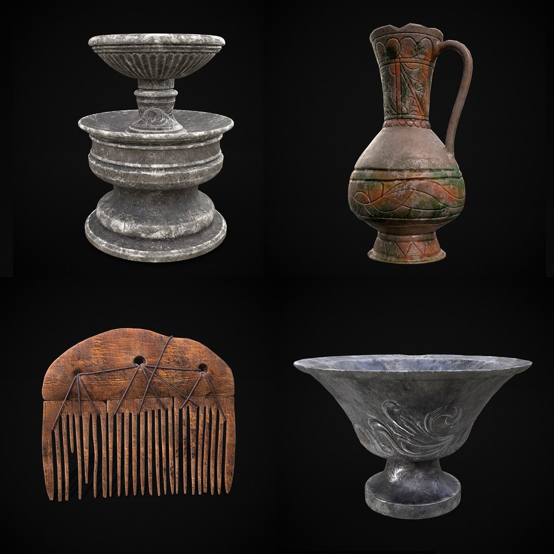 Medieval Prop Mix Forty Four 3D Model - TurboSquid 2092399