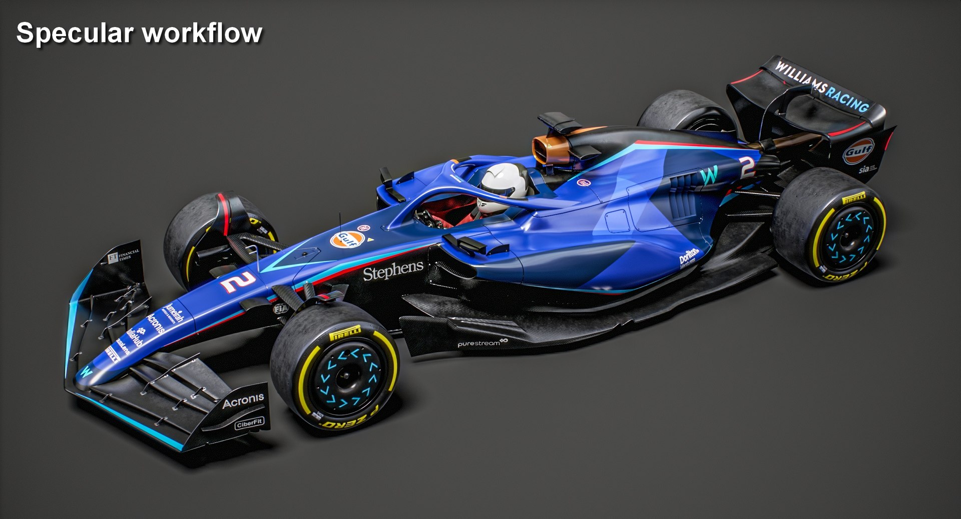 3D Williams Racing FW45 F1 Team Formula 1 Season 2023 model ...