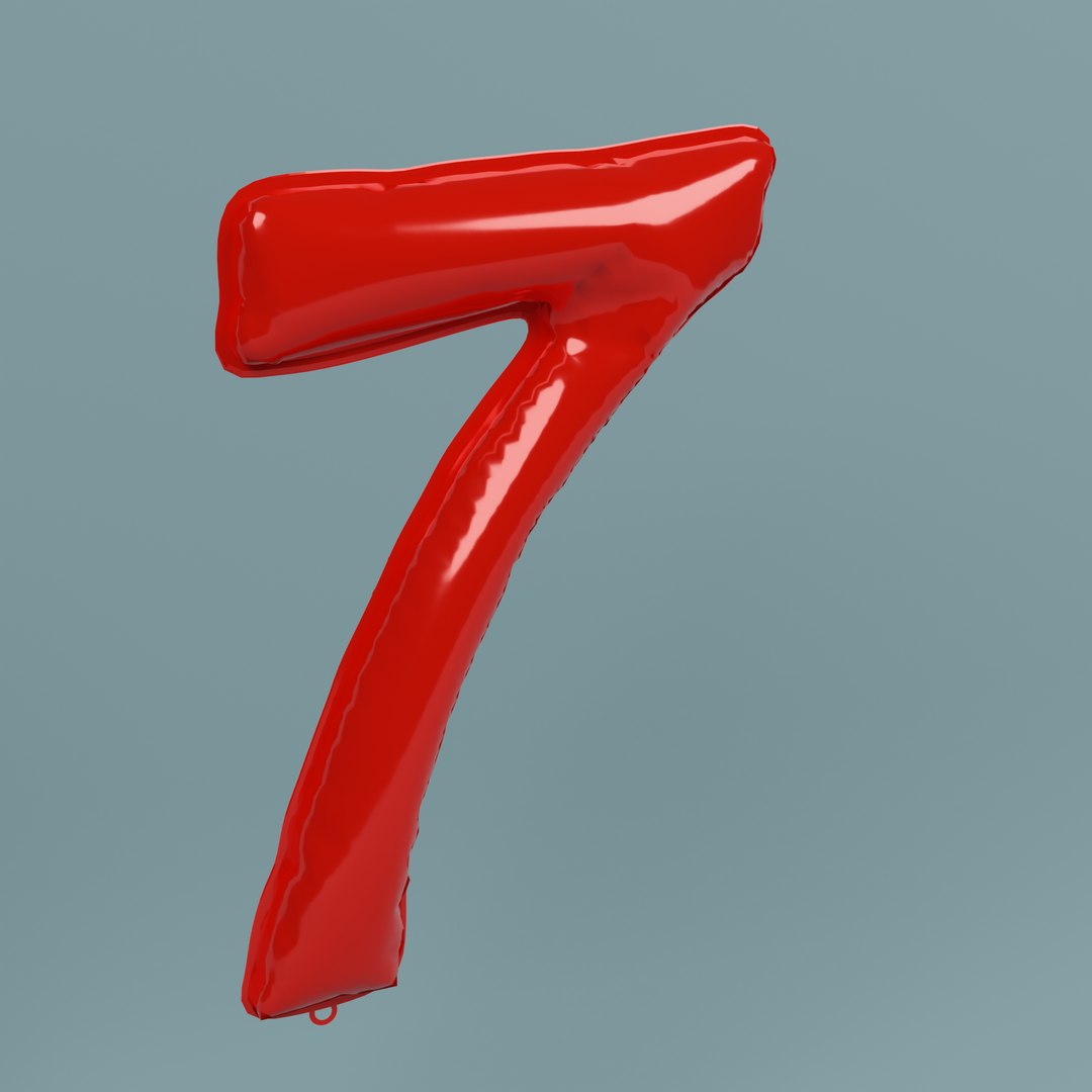 3D model NUMBER 7 BALLOON - TurboSquid 1809485