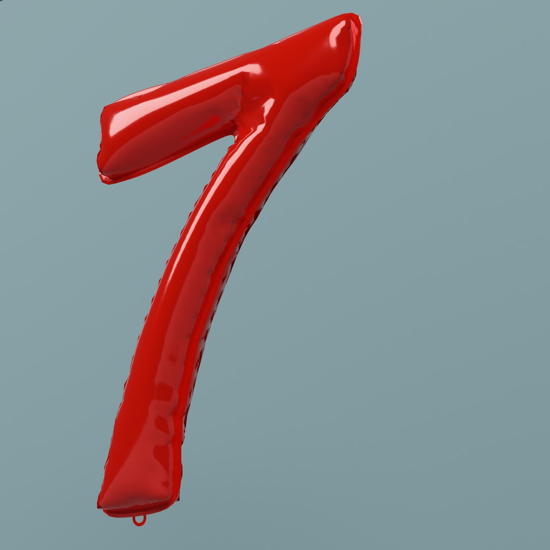 3D model NUMBER 7 BALLOON - TurboSquid 1809485