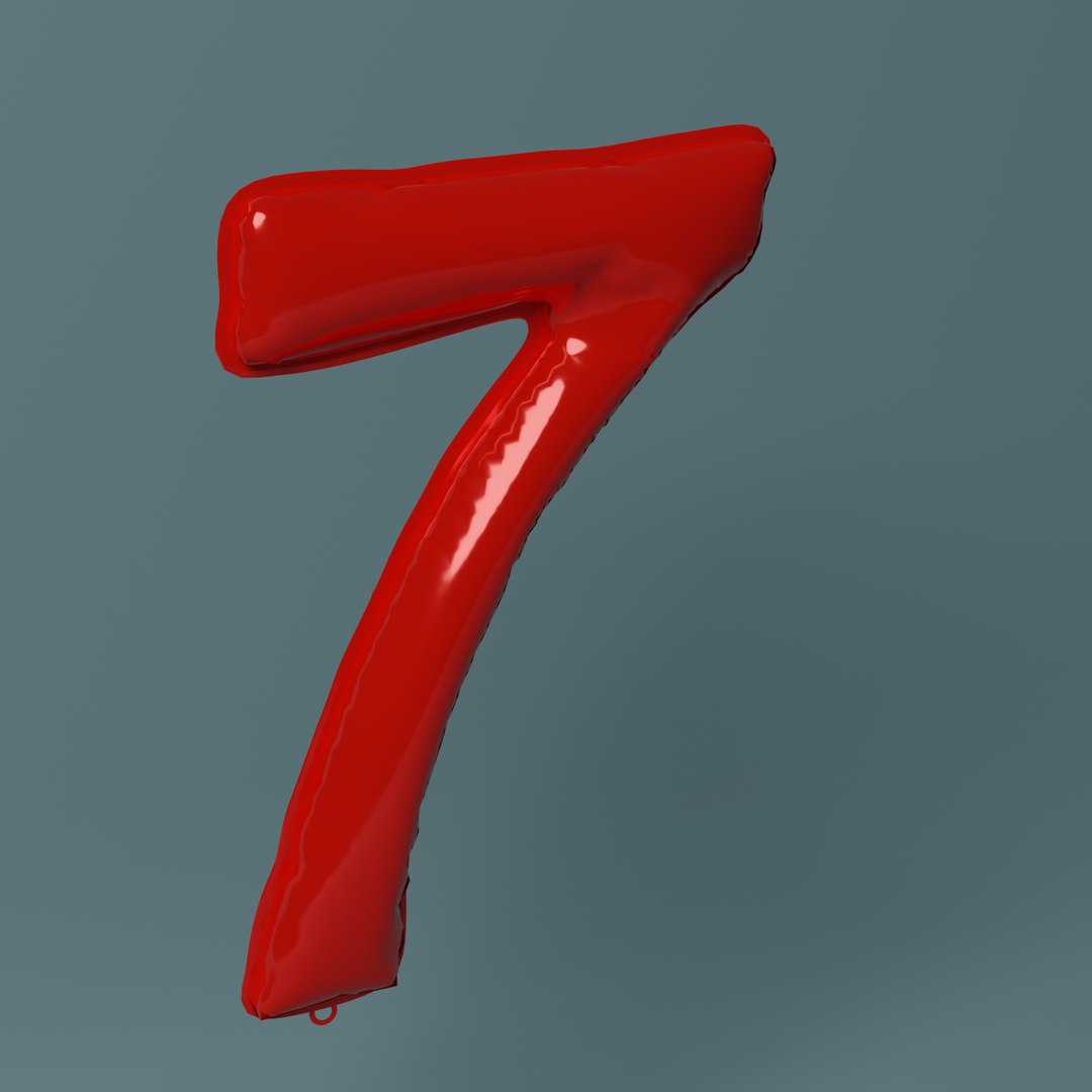 3D model NUMBER 7 BALLOON - TurboSquid 1809485