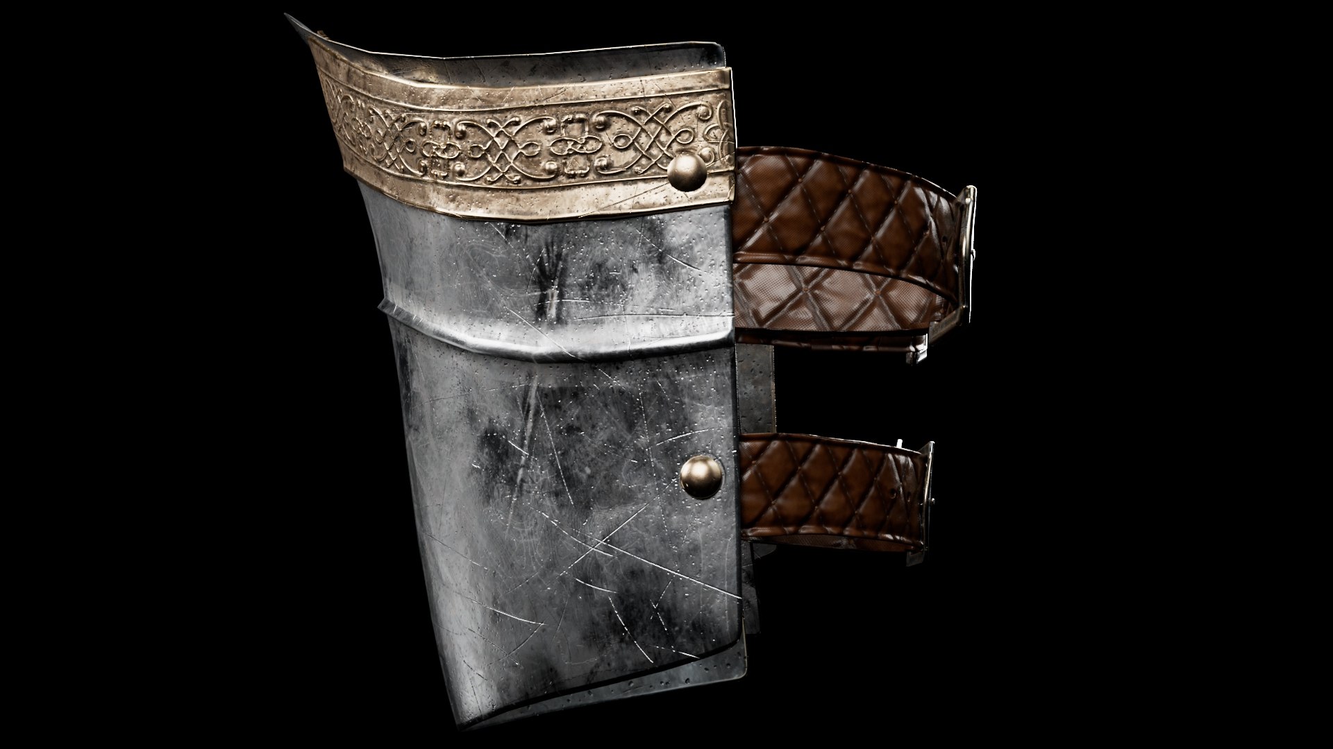 Female Knigt Upper Leg Armor MidPoly 3D Model - TurboSquid 2034180