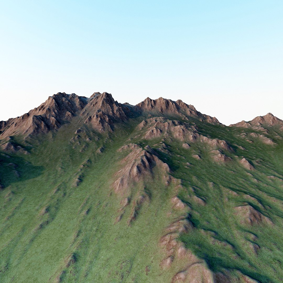 Mountain Terrain 3D Model - TurboSquid 1363404
