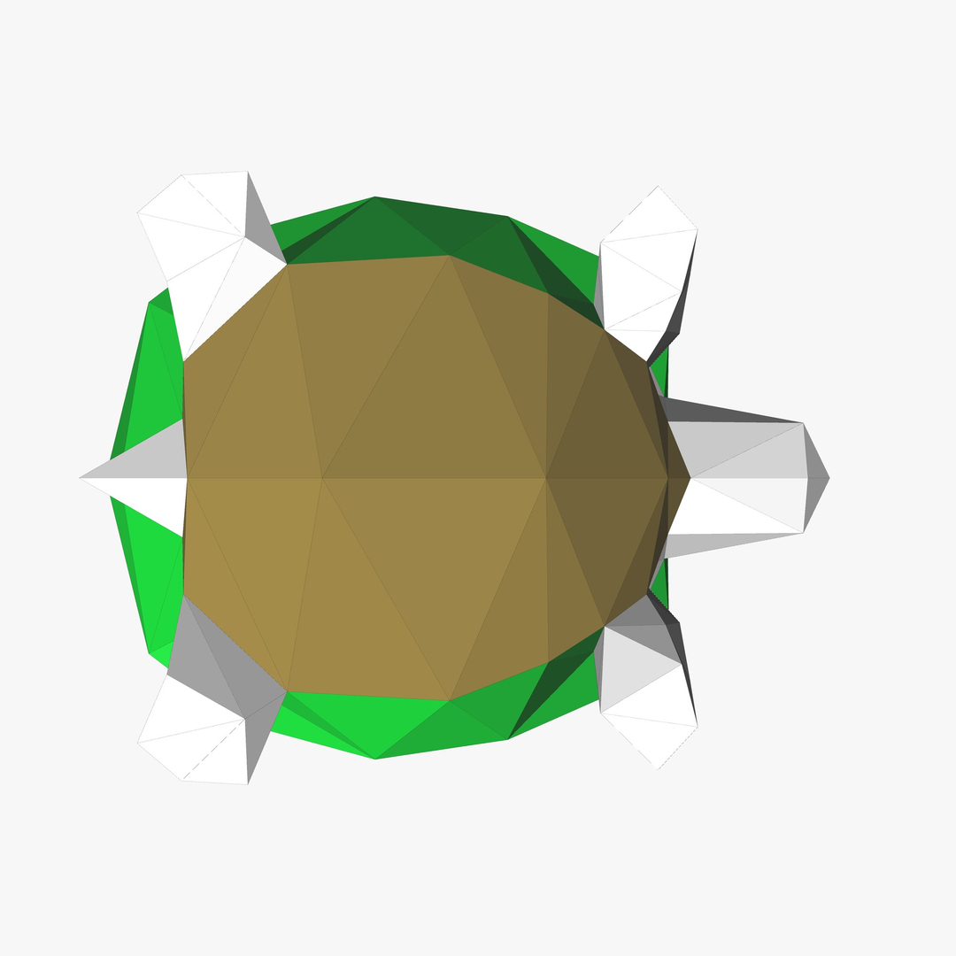 3D Turtle 3D Papercraf Model - TurboSquid 1798155