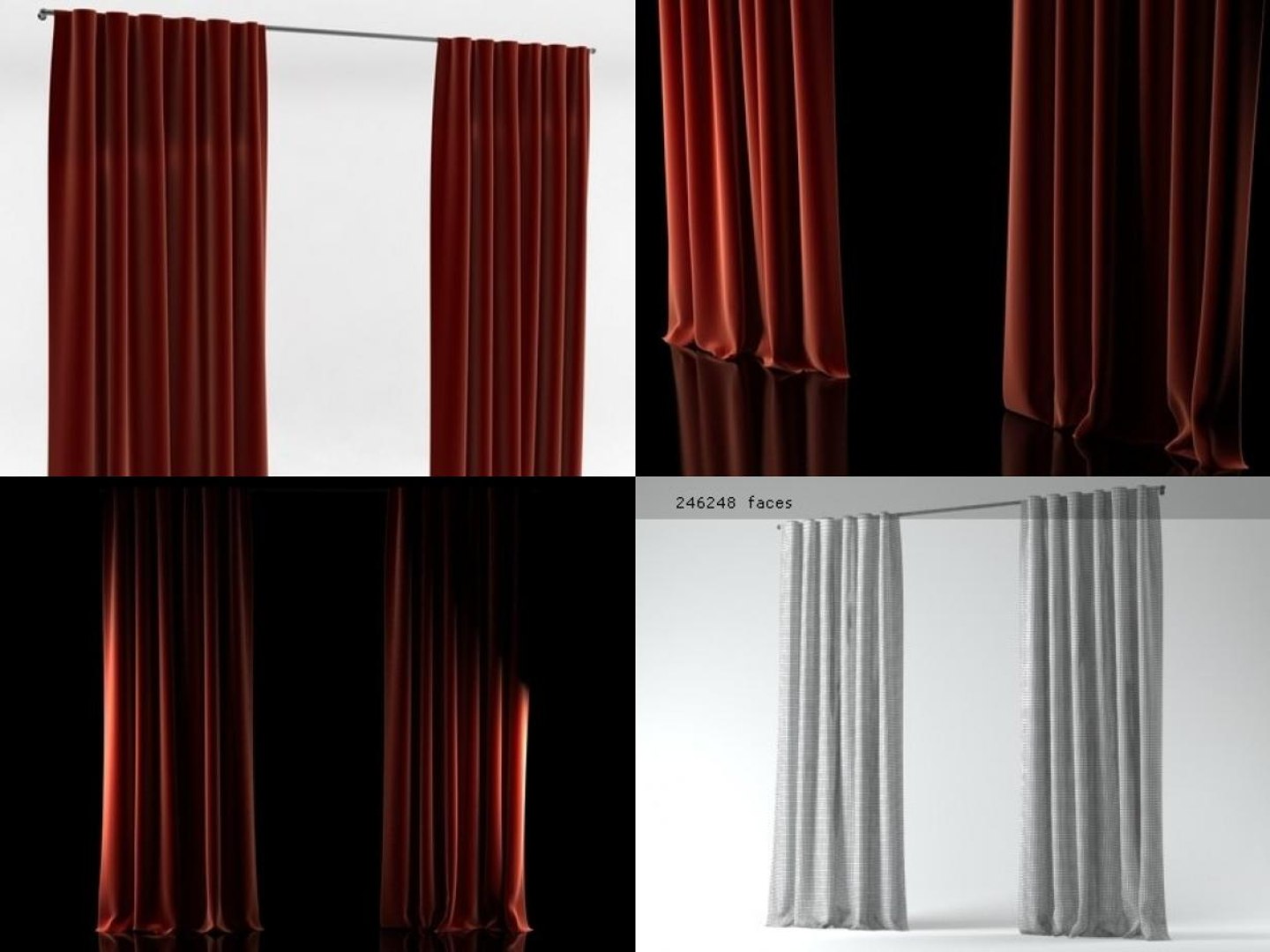 Velvet Drapery Model - TurboSquid 1176932