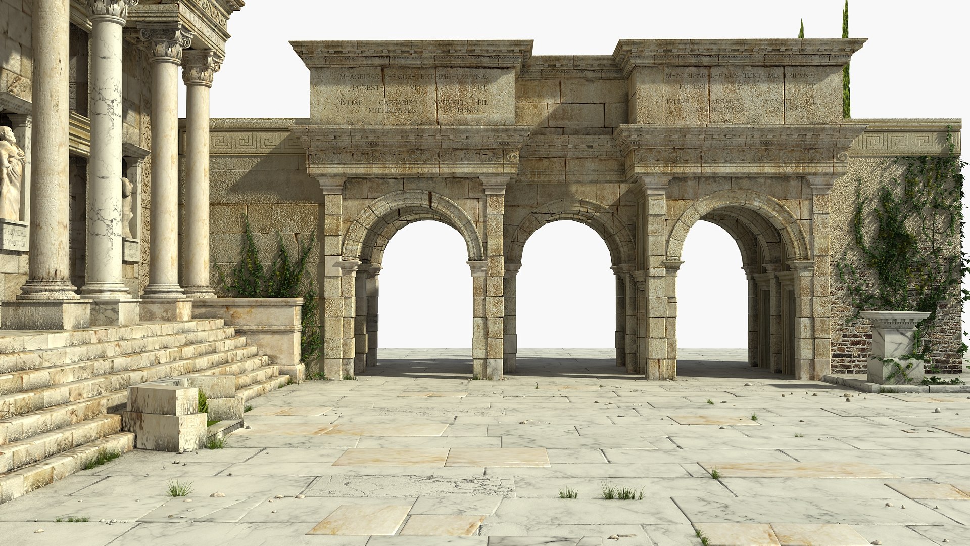 3D Ephesus - Library Of Celsus Model - TurboSquid 2036855