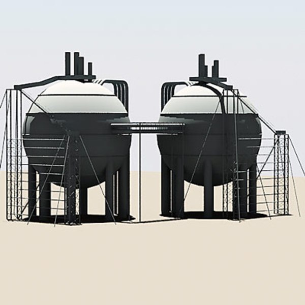 3d natural gas power plant model