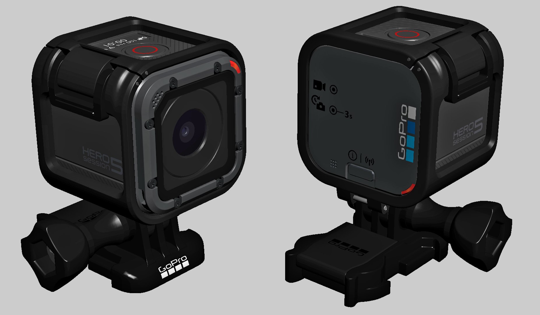 3d Model Gopro Session Cameras