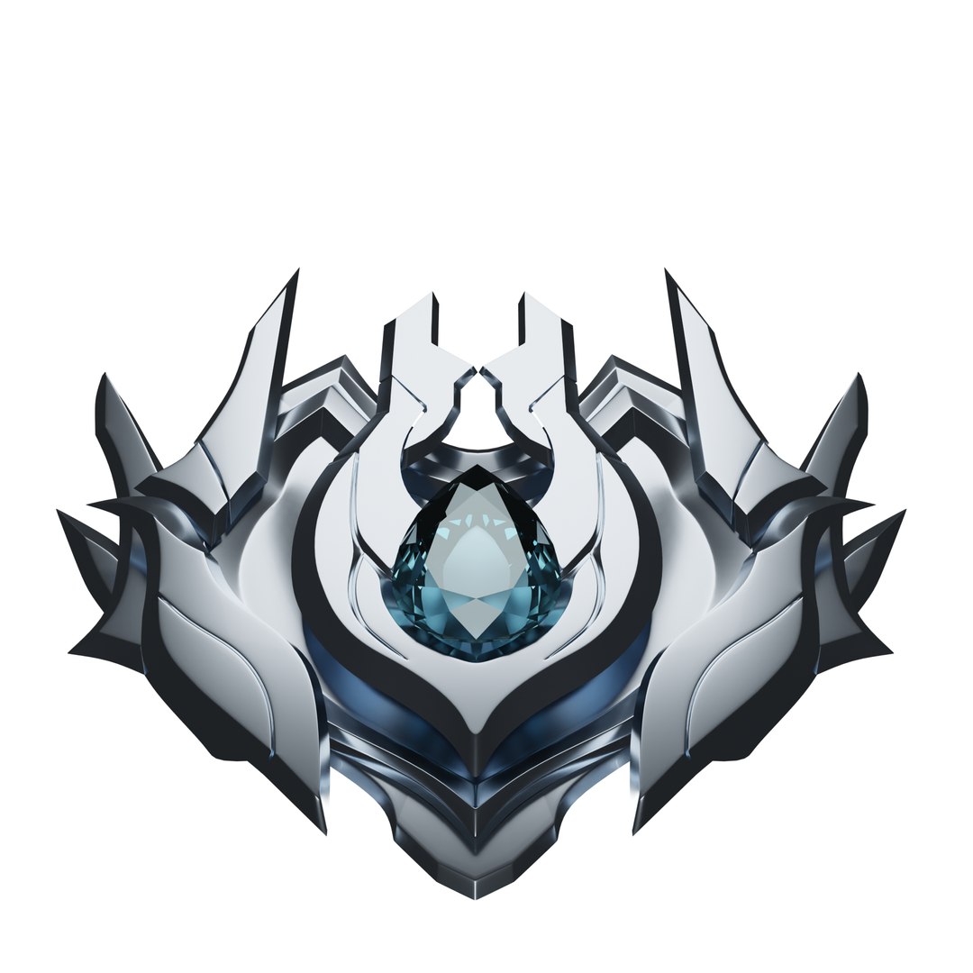 League of Legends LOL Sliver badge rank 3D - TurboSquid 1903855