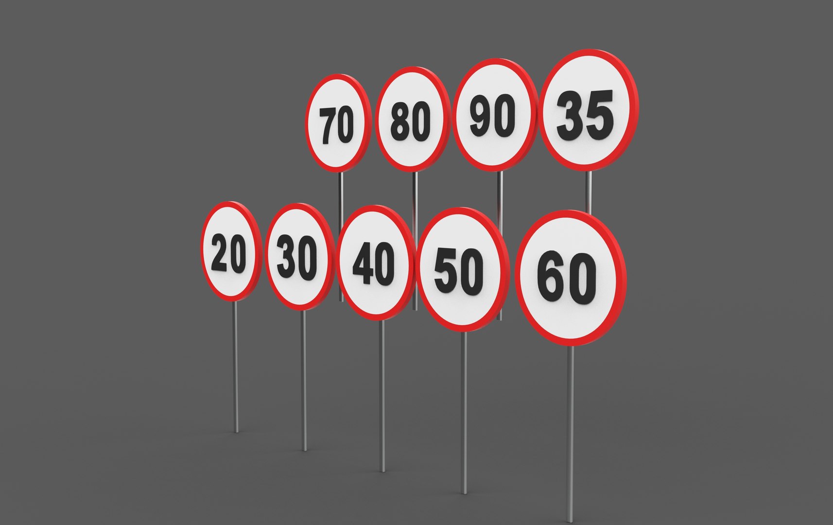 Speed Limit Sign 3D Model 3D Model - TurboSquid 2356566