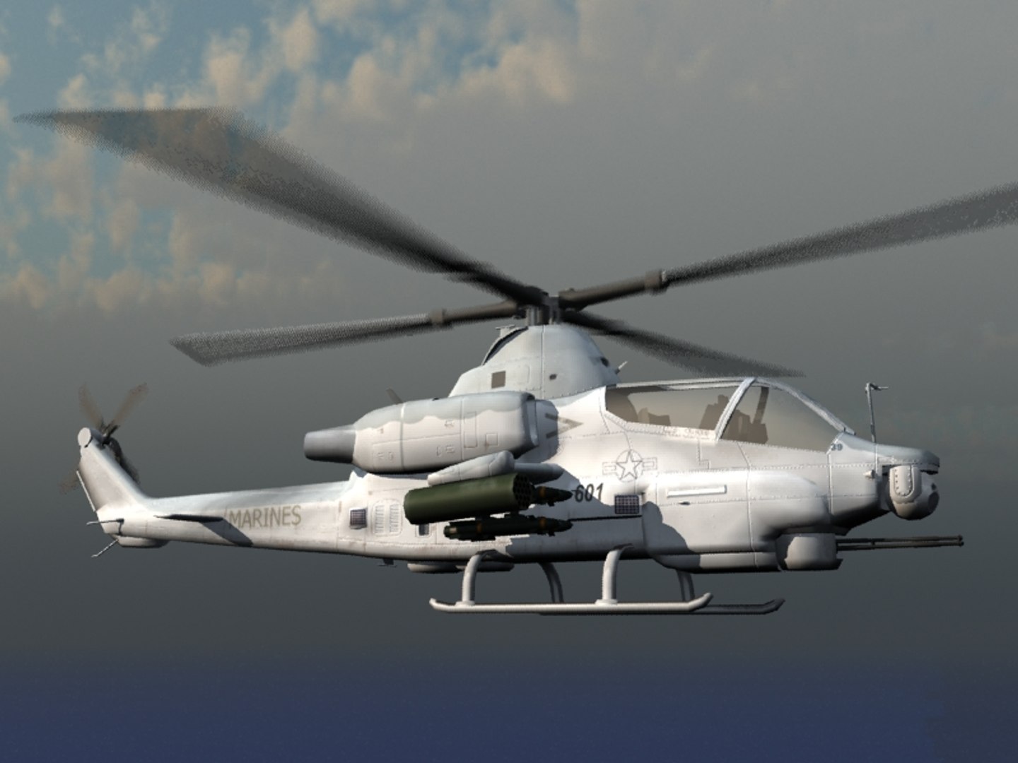 Games Ah-1z Cobra Viper 3d Model