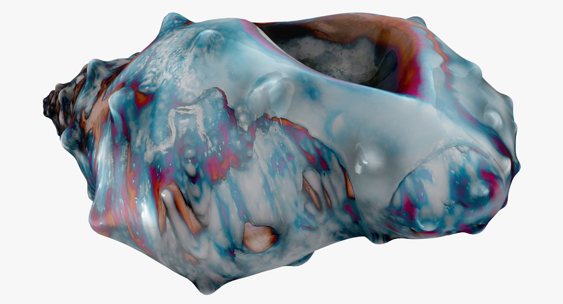 Sea Shell 3 Blue 3D Model - TurboSquid 1150022