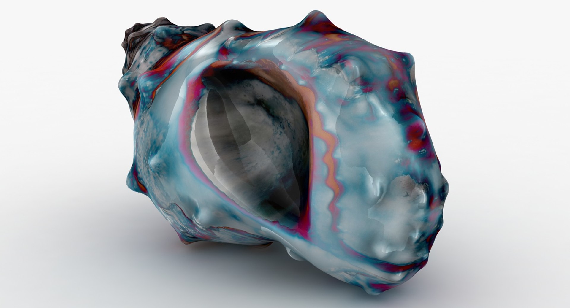Sea Shell 3 Blue 3D Model - TurboSquid 1150022
