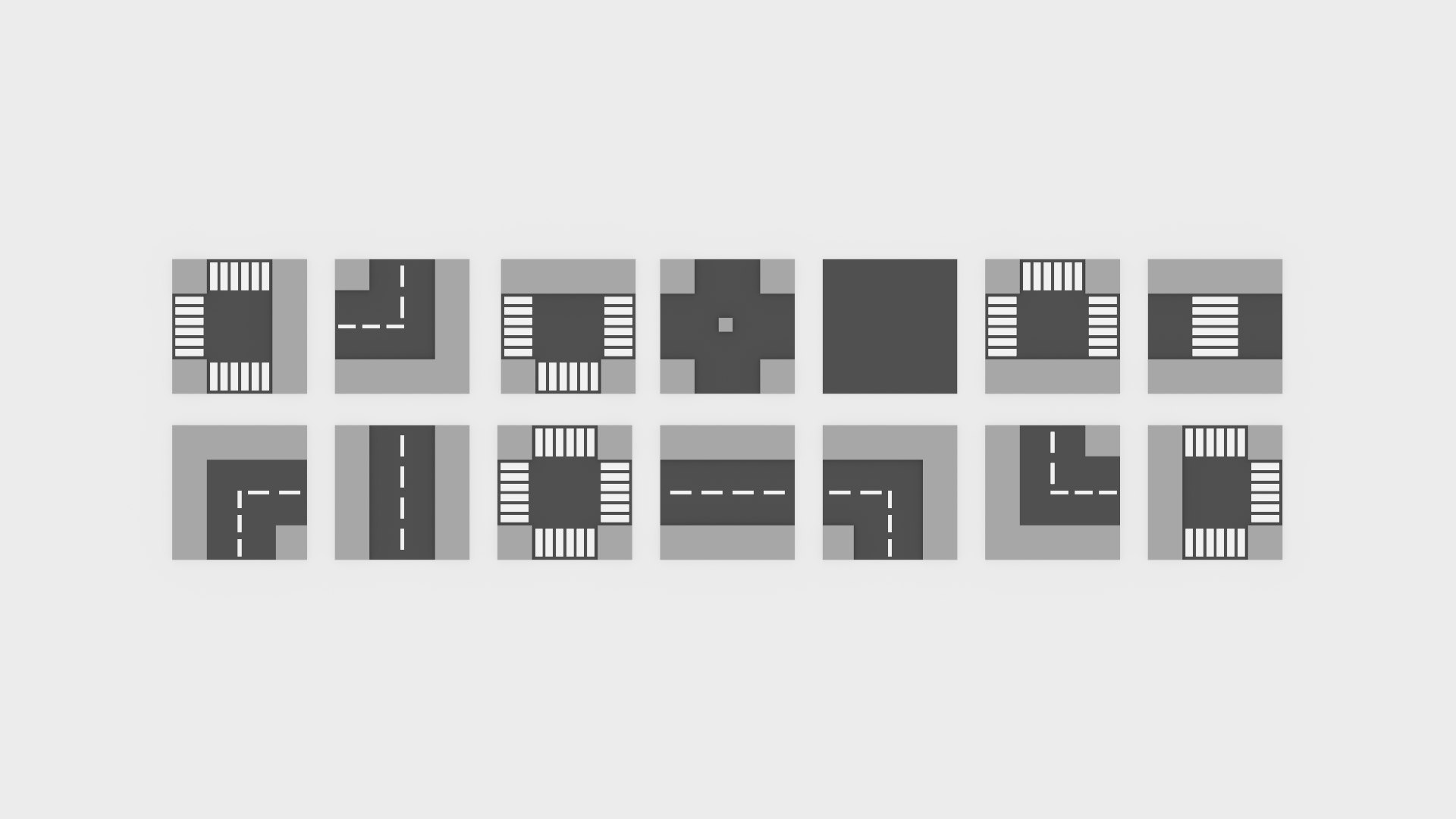 Voxel Road Sections 3D Model - TurboSquid 1871603