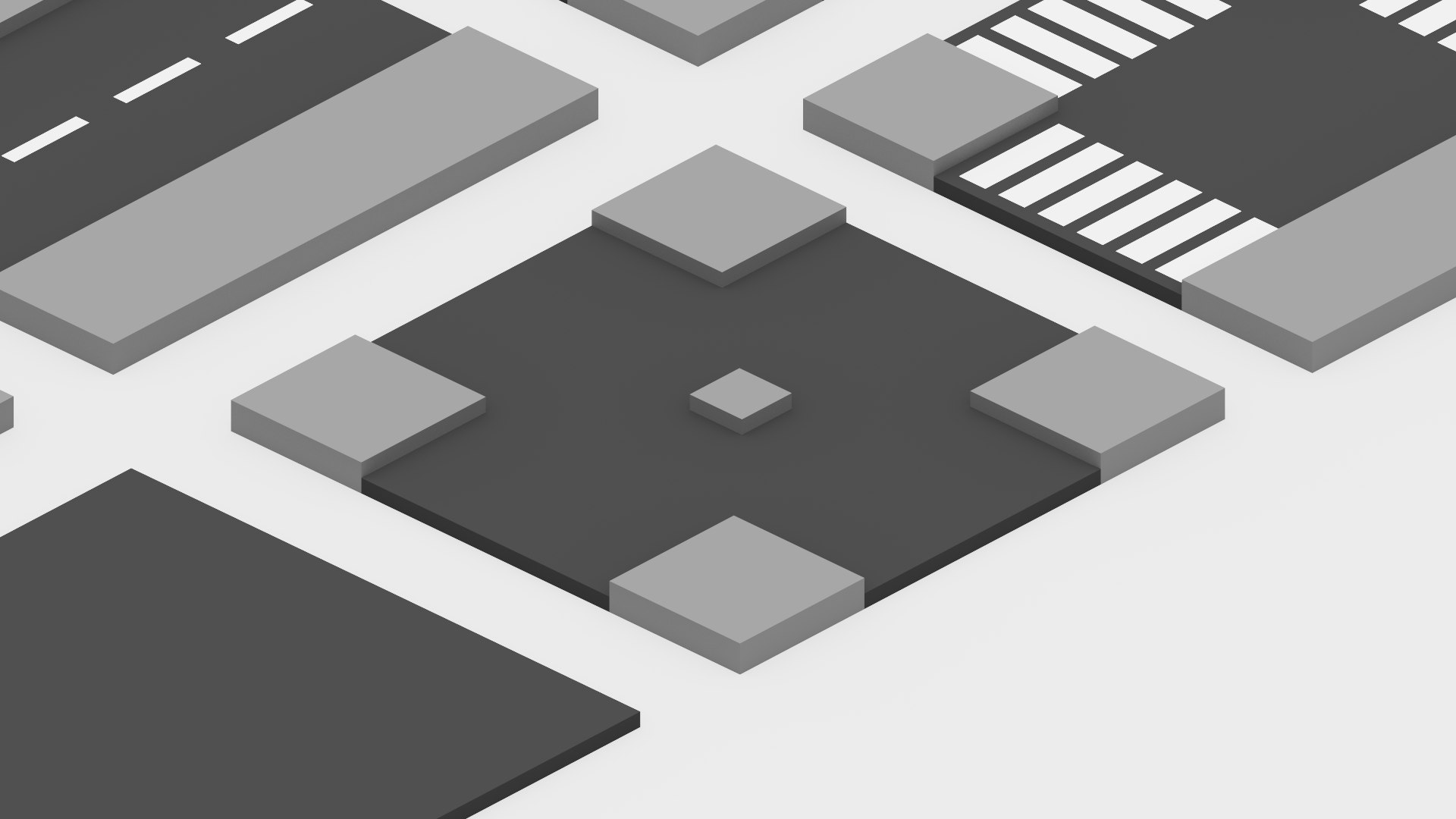 Voxel Road Sections 3D Model - TurboSquid 1871603