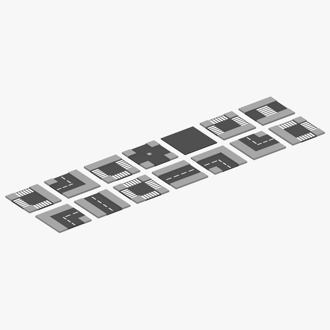 Voxel Road Sections 3D Model - TurboSquid 1871603