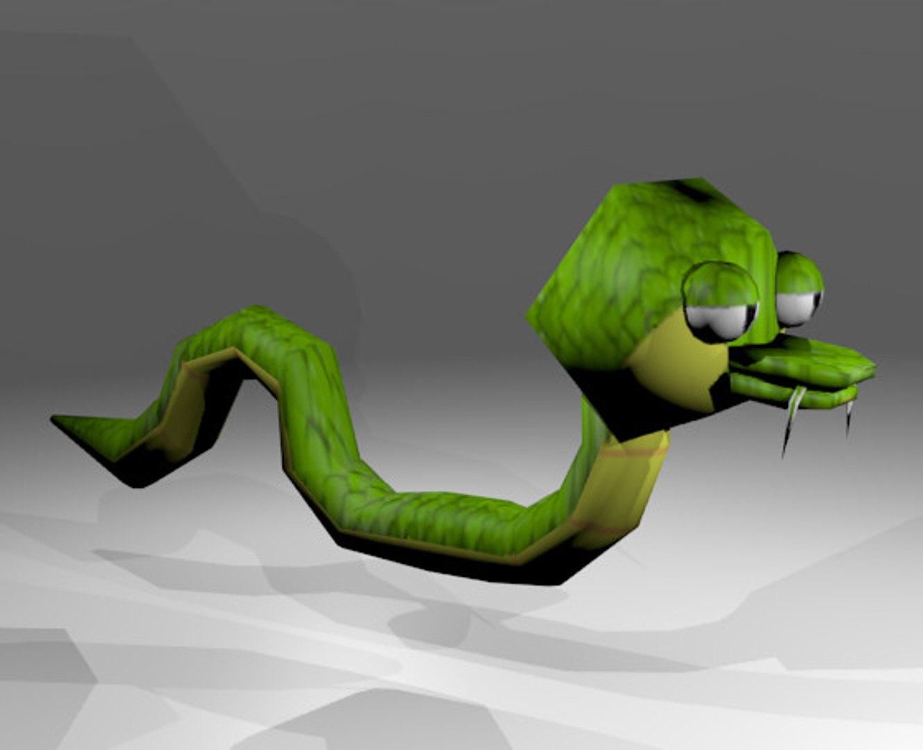 Rigged Monster Snake 3d Model