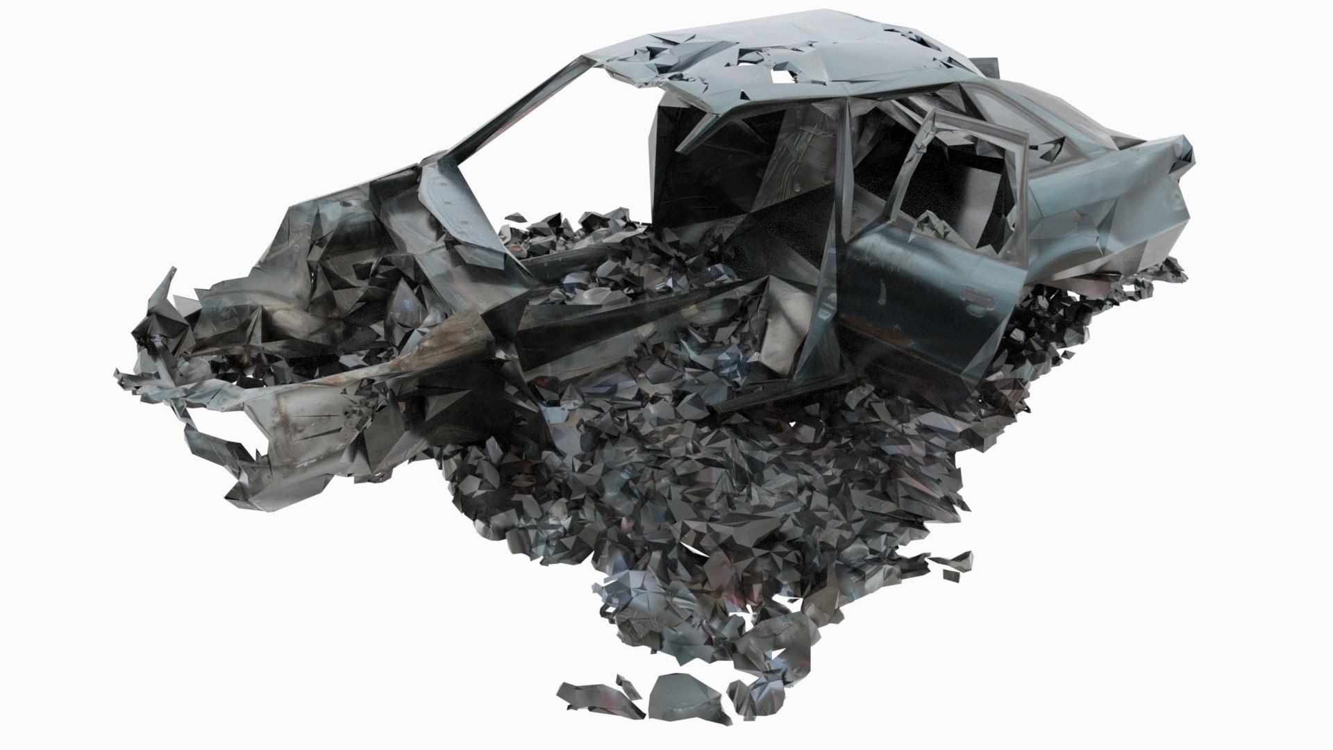 3D Model Abandoned Cars Destroyed Vehicles Pack A3 - TurboSquid 1834416