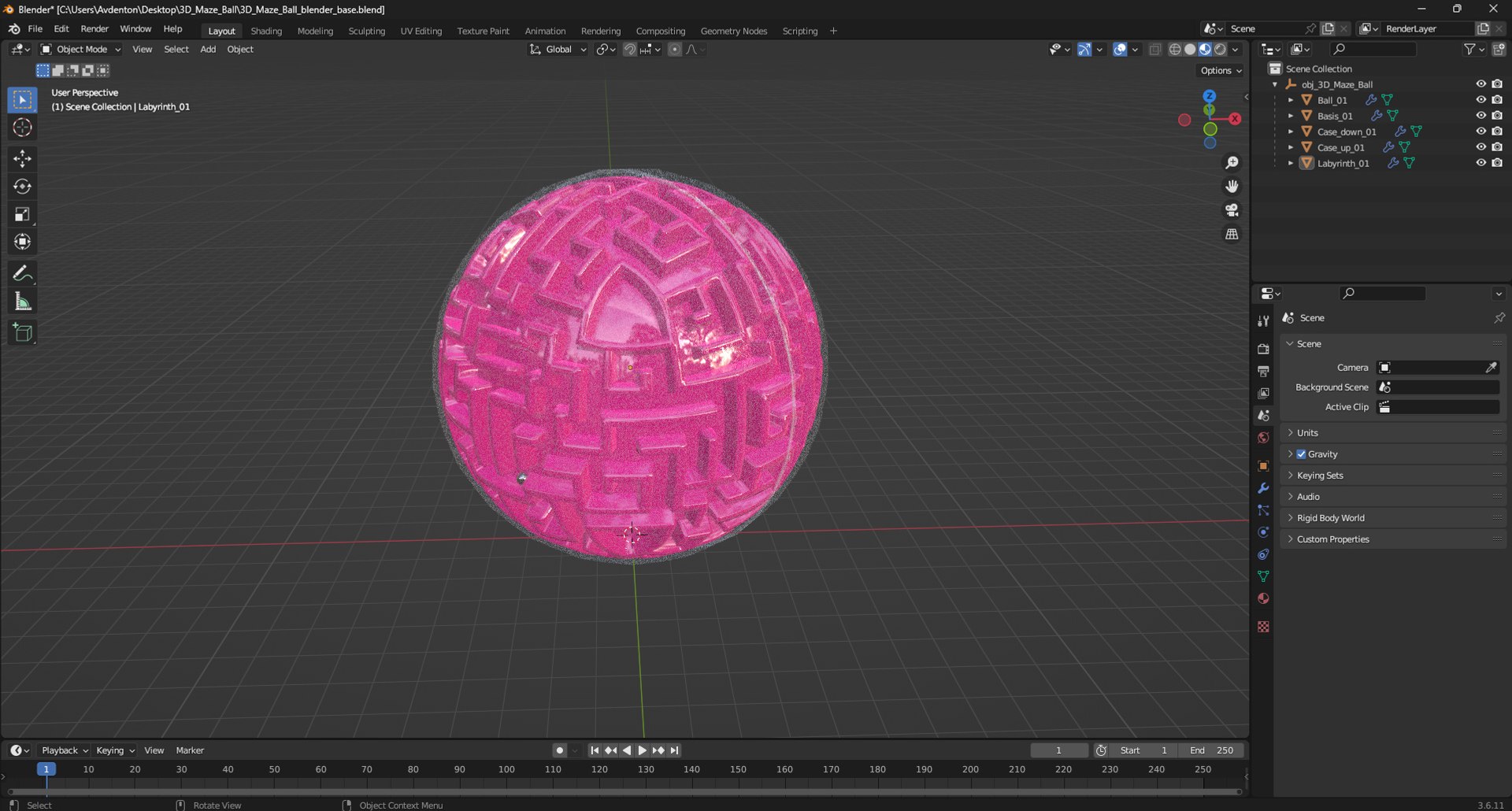 3D Model 3D Maze Ball - TurboSquid 2268866