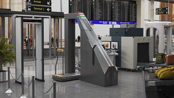 3D body airport security scanners - TurboSquid 1707414