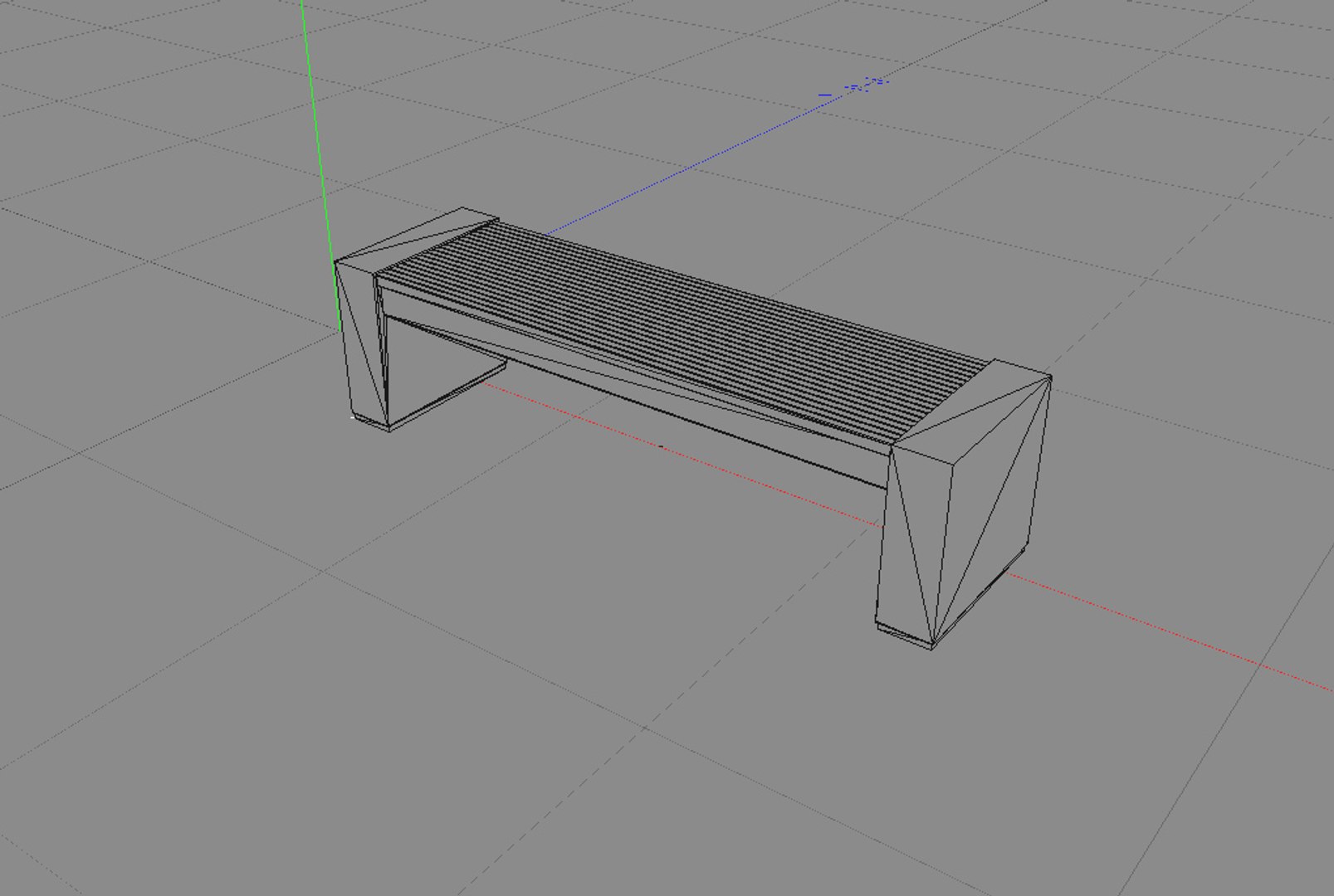 3d Model Outdoor Bench
