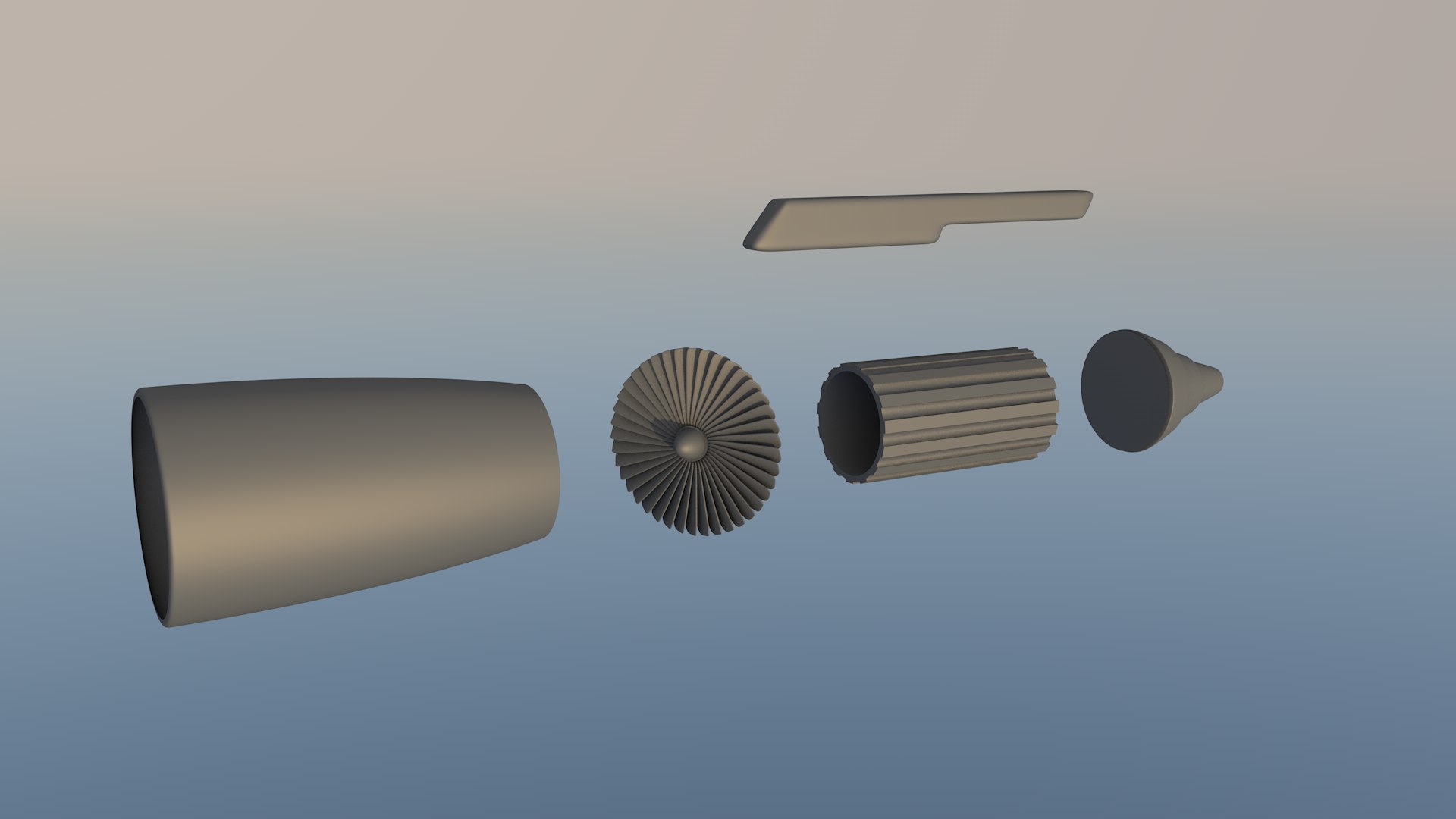 Basic Jet Engine 3d C4d