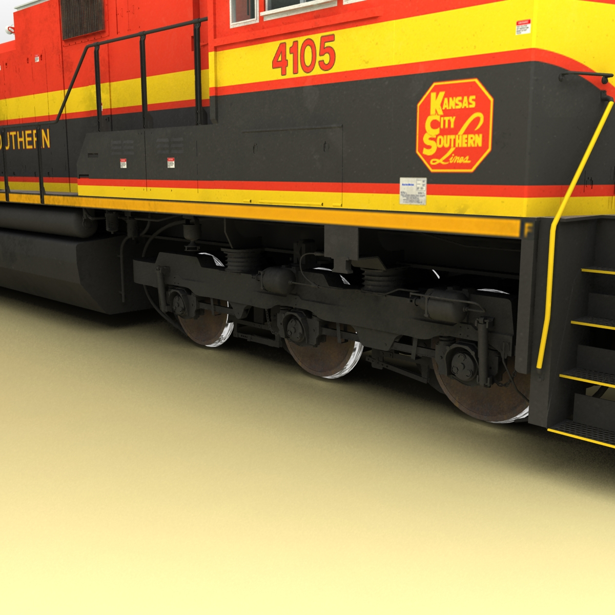 emd sd70ace locomotive engines 3d model