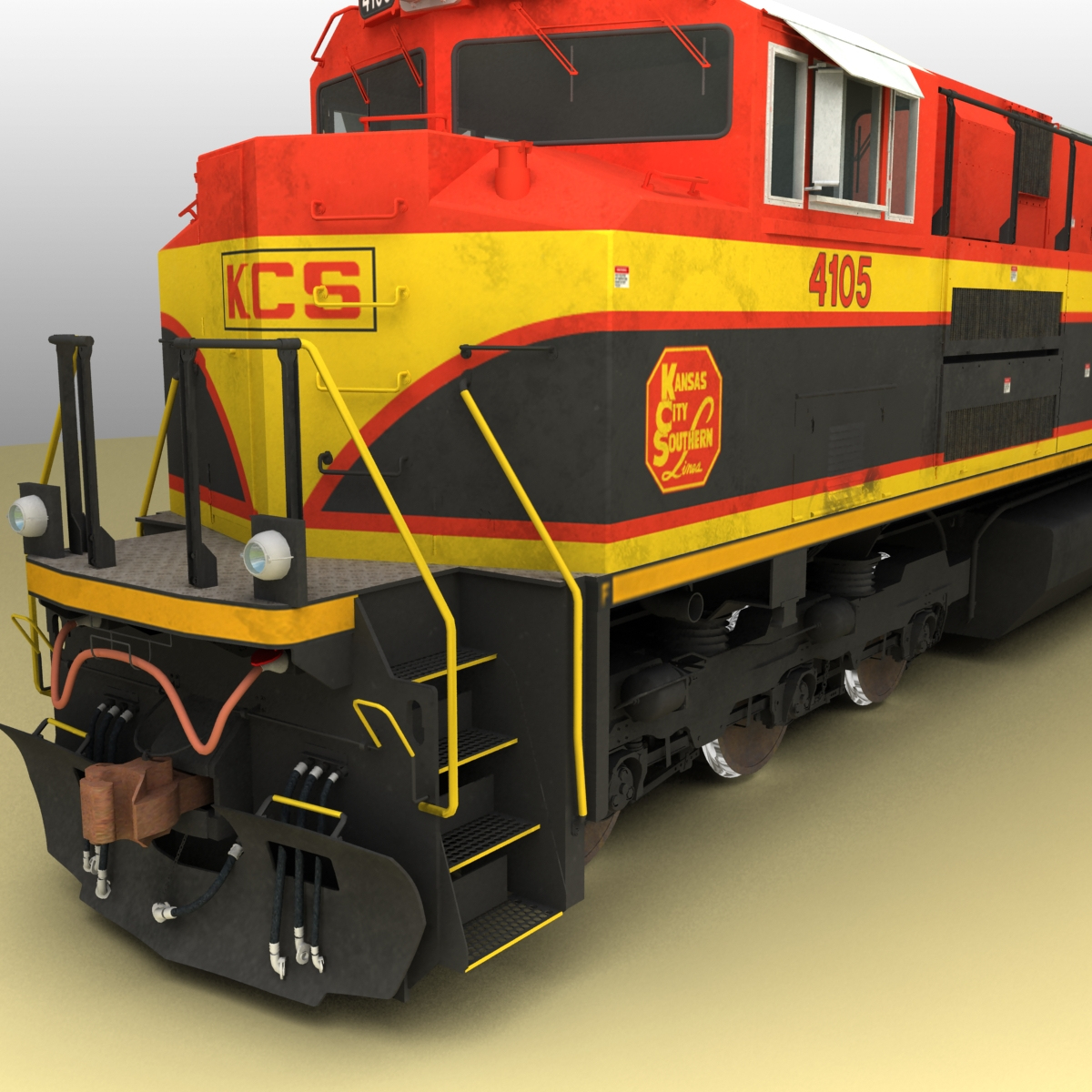 emd sd70ace locomotive engines 3d model