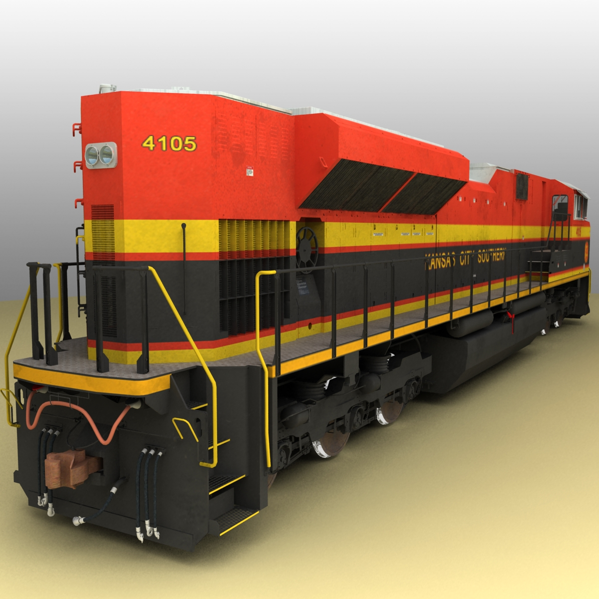 emd sd70ace locomotive engines 3d model