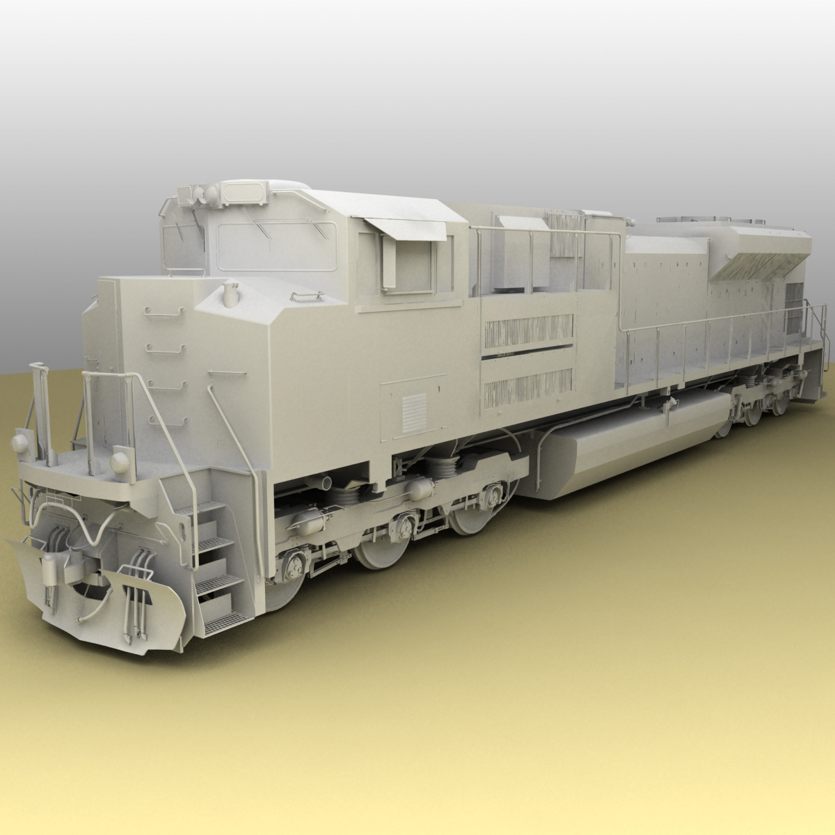 emd sd70ace locomotive engines 3d model
